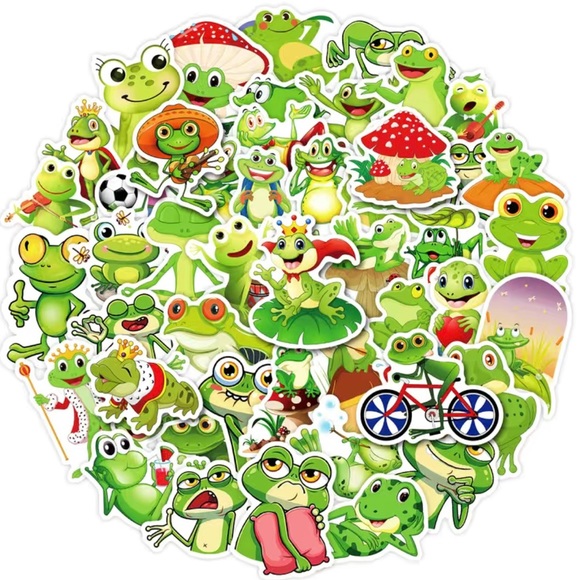 Design | Nwt 5 Piece Waterproof Frog Stickers | Poshmark